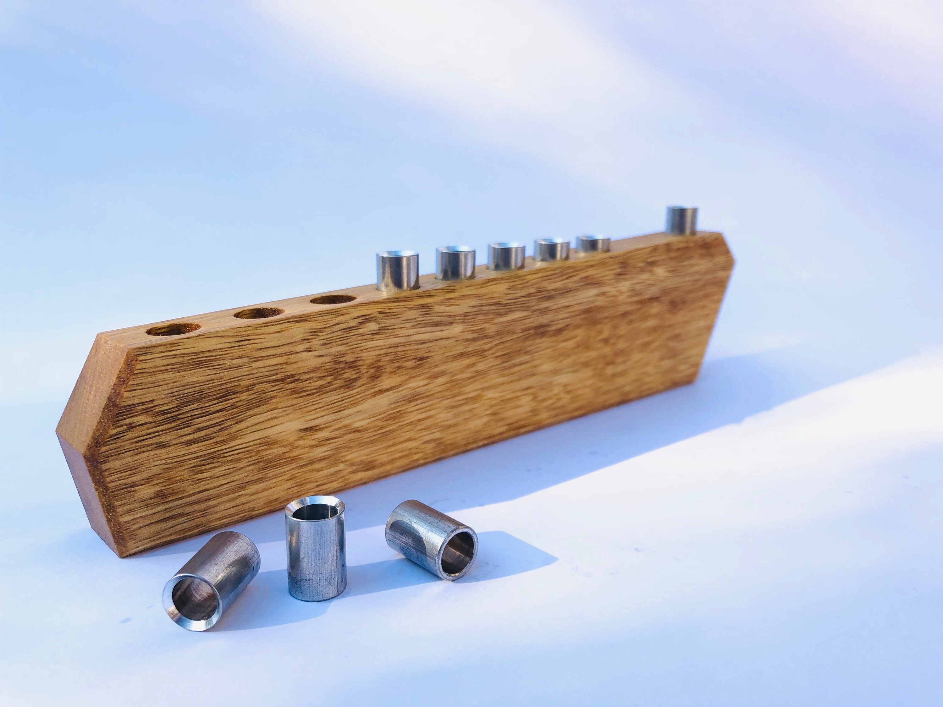 Handcrafted African Walnut Hanukkiah - Menorah for Hanukkah - Artisanal ...