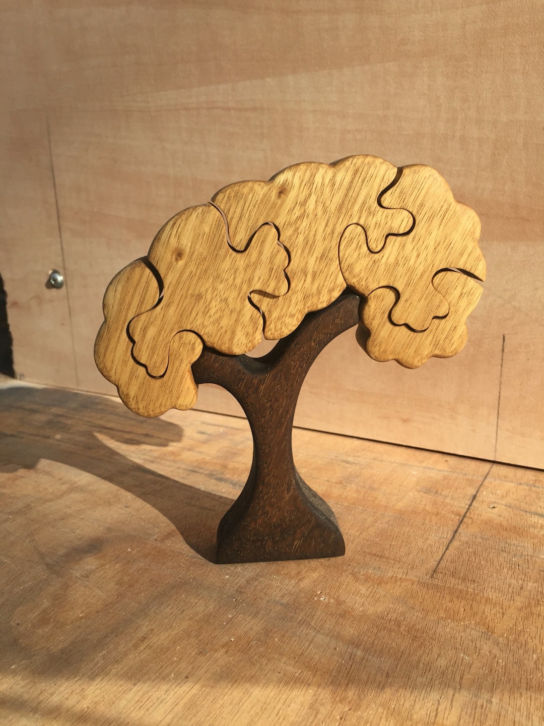 Wooden Tree Puzzle Wood Puzzle Gift for Kids and Adults Handmade Puzzle ...