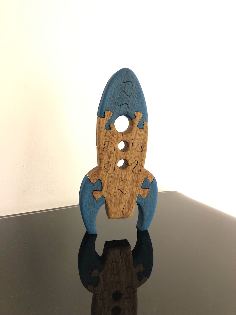 Wooden puzzle Spaceship puzzle Rocket puzzle Spacecraft | Etsy