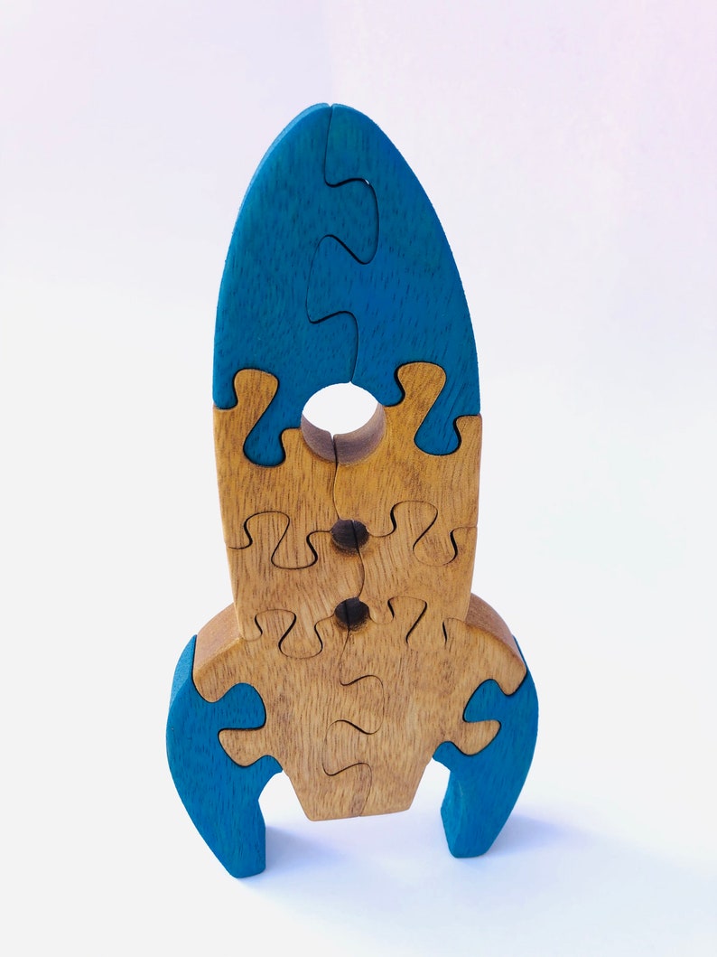 Wooden Spaceship Puzzle Rocket Puzzle Spacecraft Puzzle. - Etsy