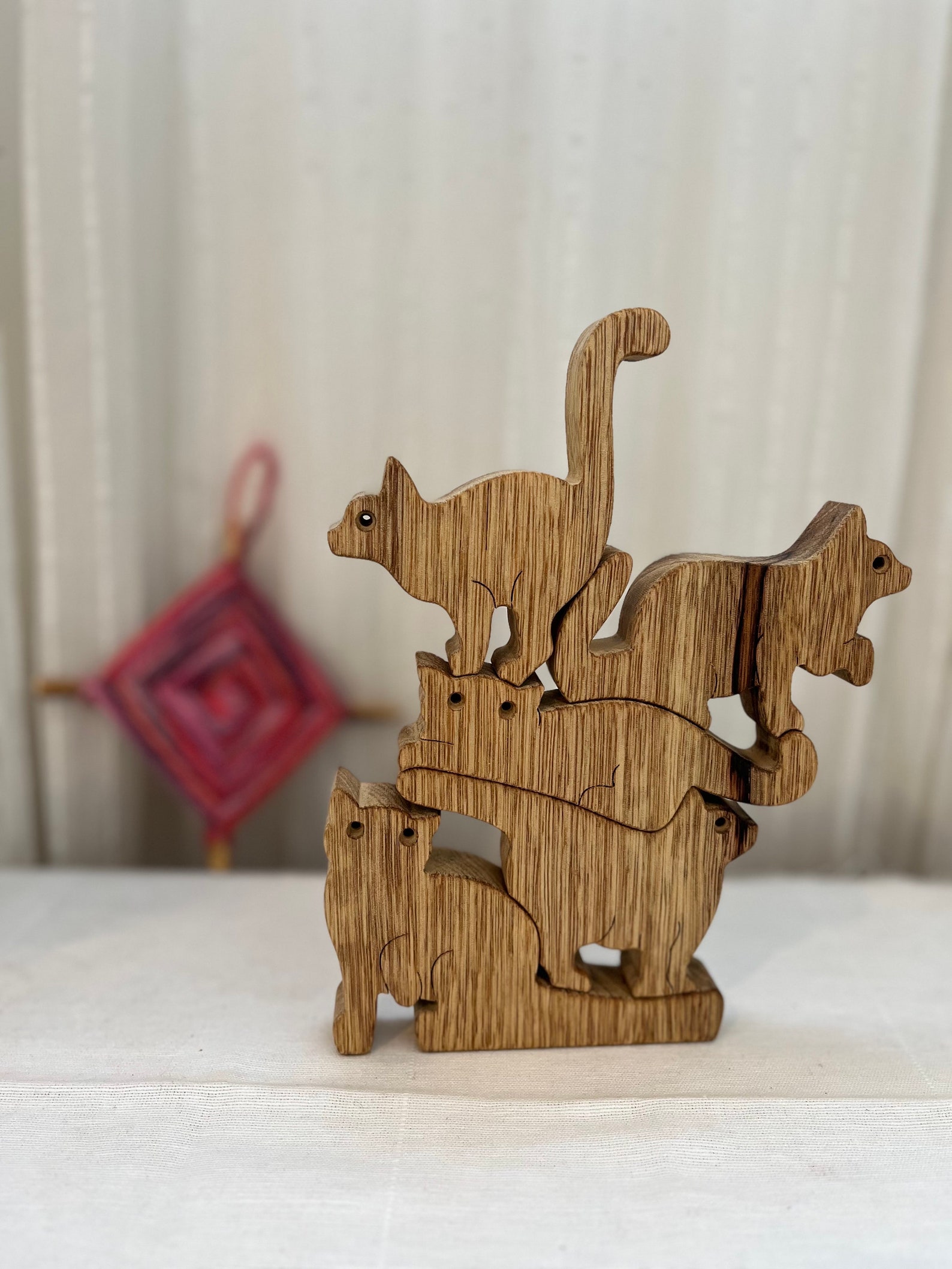 Wooden Cats Pyramid for Cat Lovers. - Etsy Australia