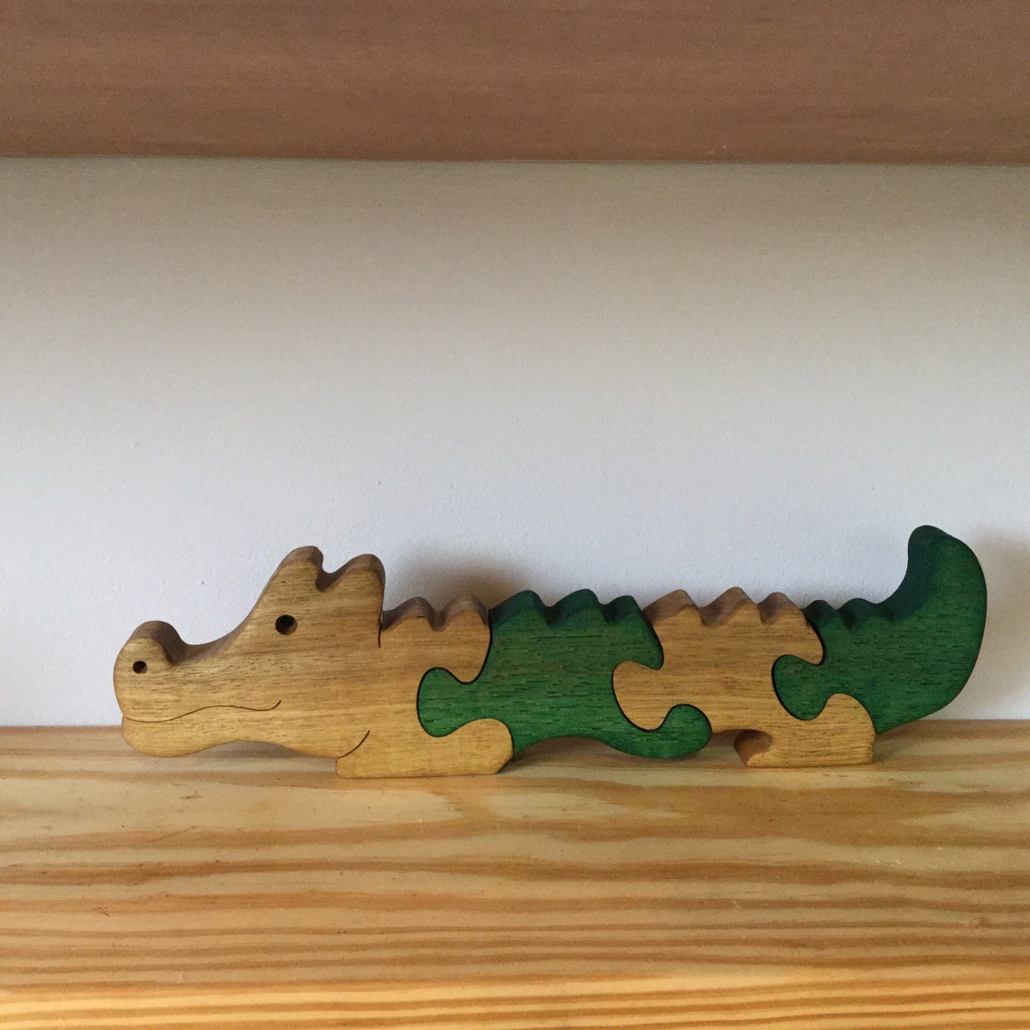Wooden Alligator Puzzle Crocodile Puzzle Great Birthday | Etsy