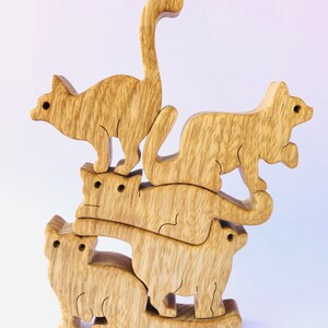 Wooden Cats Pyramid for Cat Lovers. - Etsy