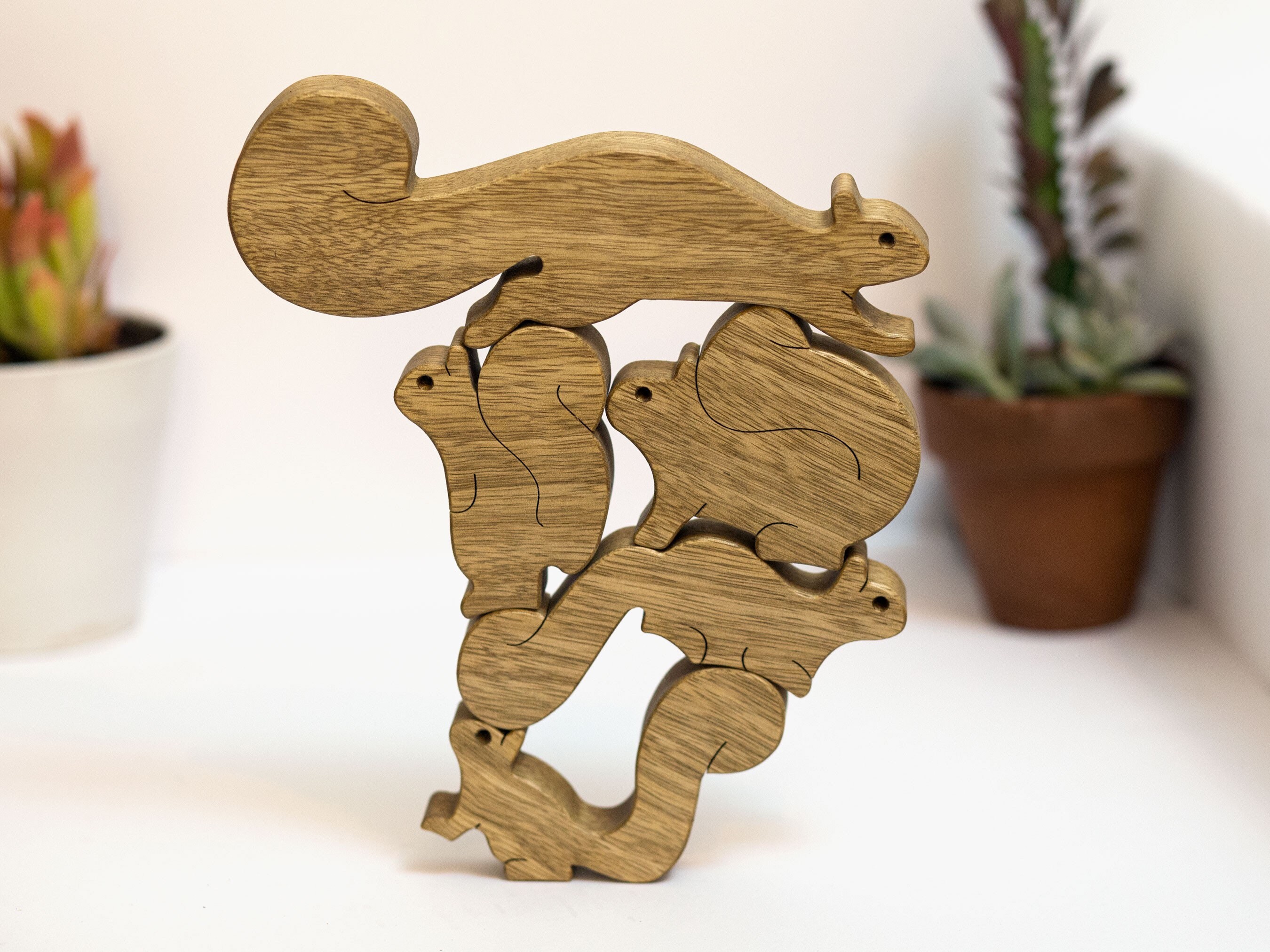 Squirrels Scrollsaw Puzzle With Five Interlocked Squirrels - Etsy