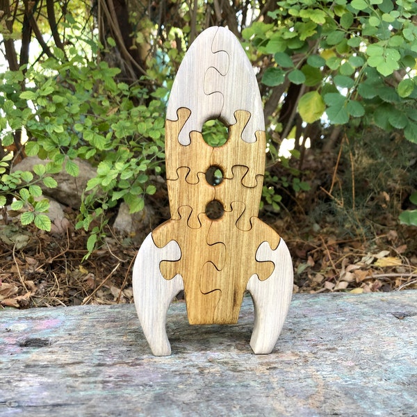 Wooden Toy Spaceship - Etsy