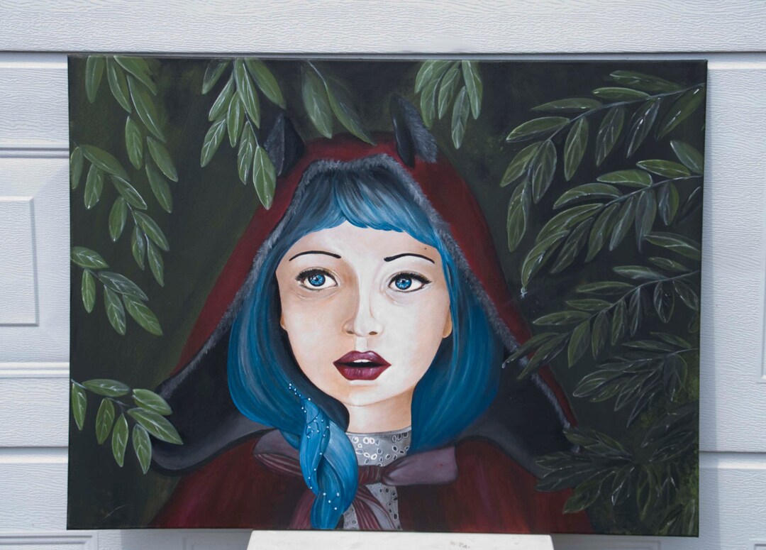 Red Riding Hood/acrylic on Canvas - Etsy