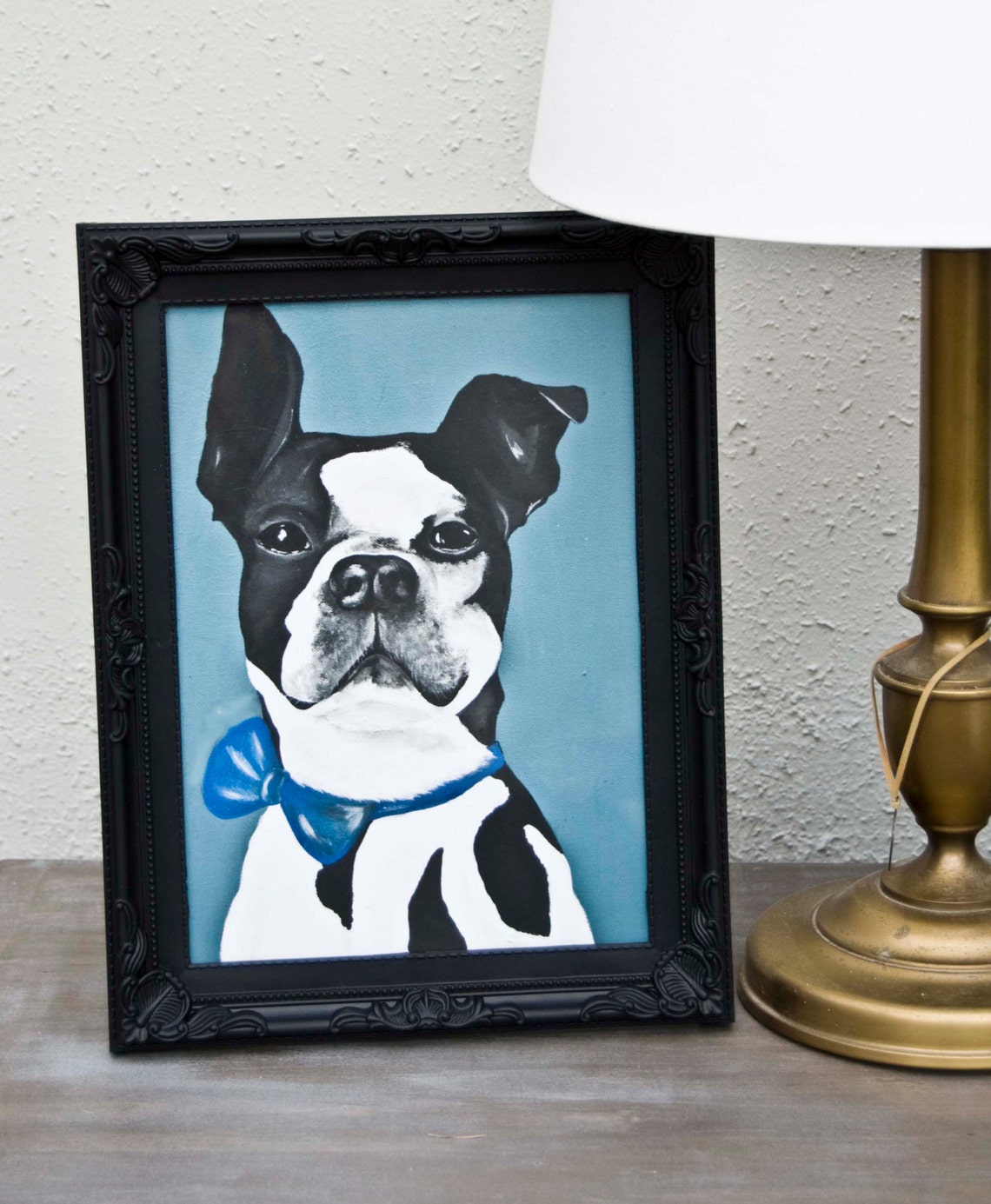 Handsome James-boston Terrier Portrait/ Fine Art Print - Etsy