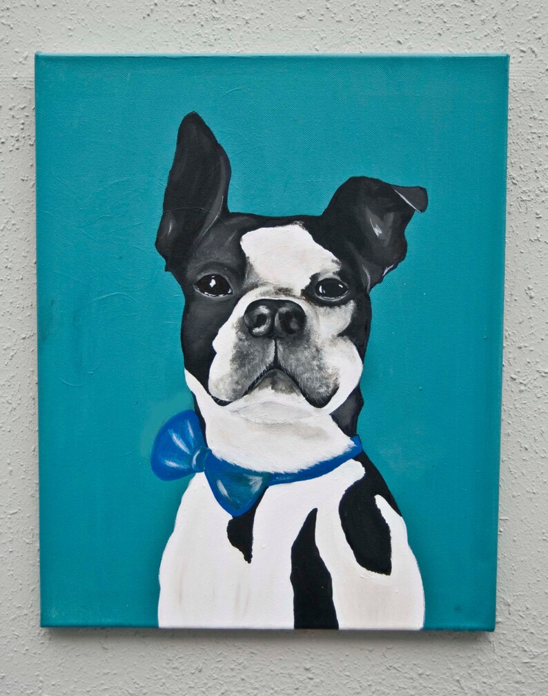 Handsome James-boston Terrier Portrait/ Fine Art Print - Etsy