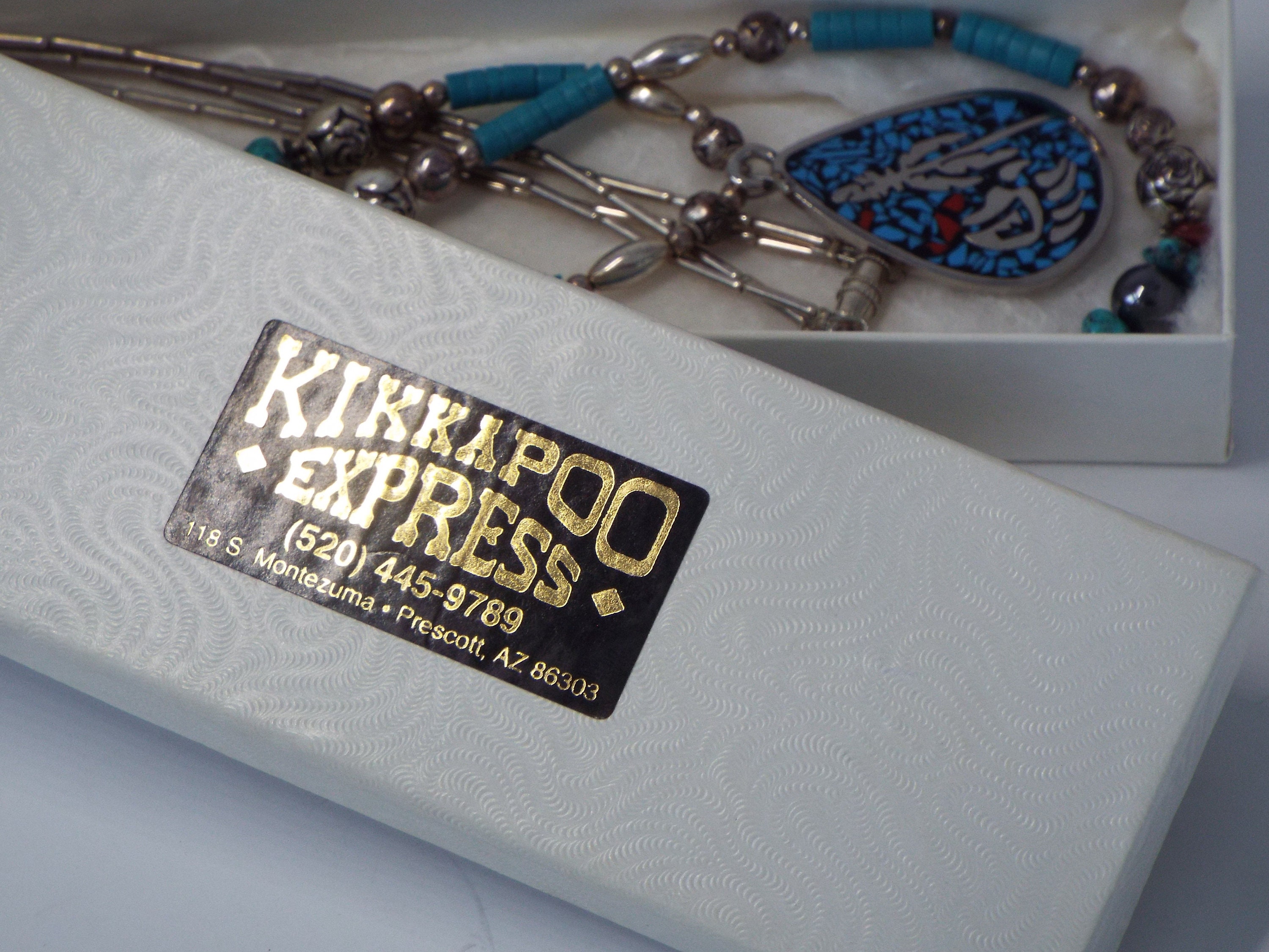 Vintage 1970s Native American Style Nickel Silver Faux Turquoise Bear ...
