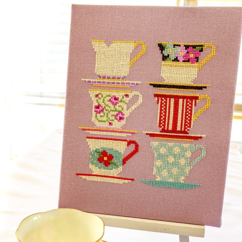 Tea Cross Stitch - Etsy