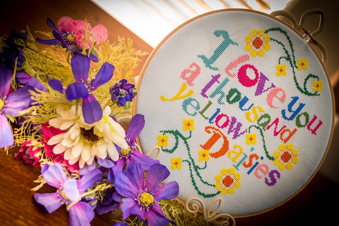 Yellow Daisies Cross Stitch Pattern - Cross Stitch Digital PDF Pattern ...