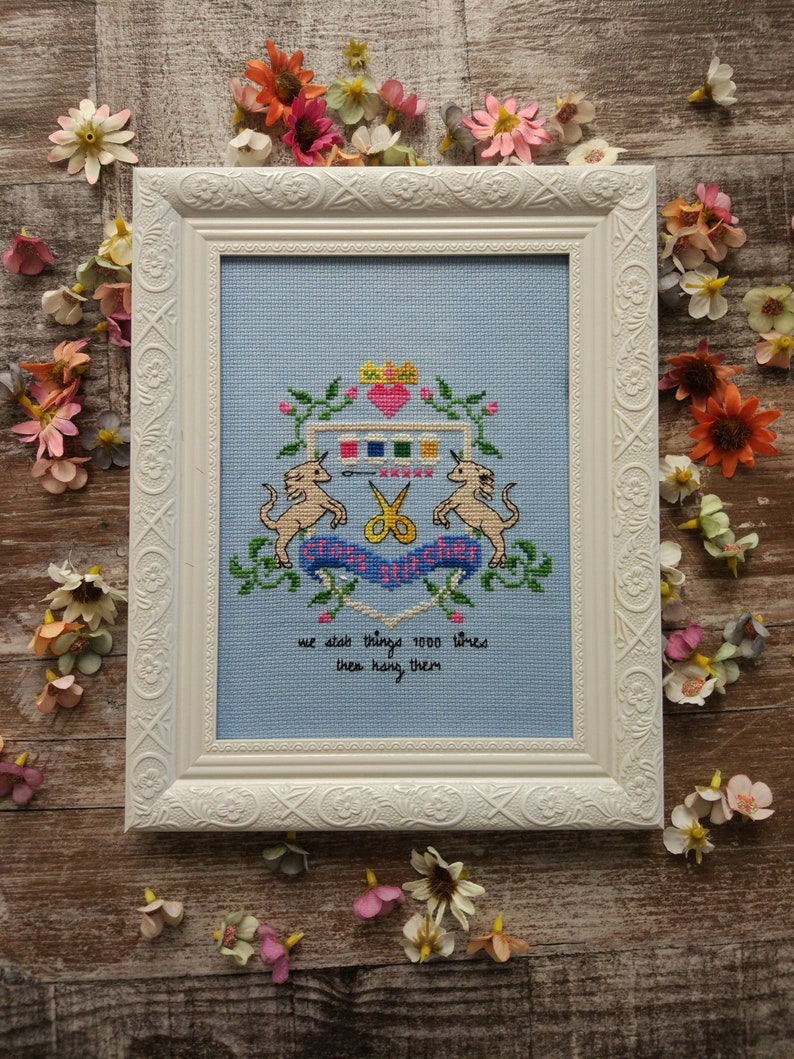 Cross Stitcher Coat of Arms Modern Cross Stitch Pattern - Etsy UK