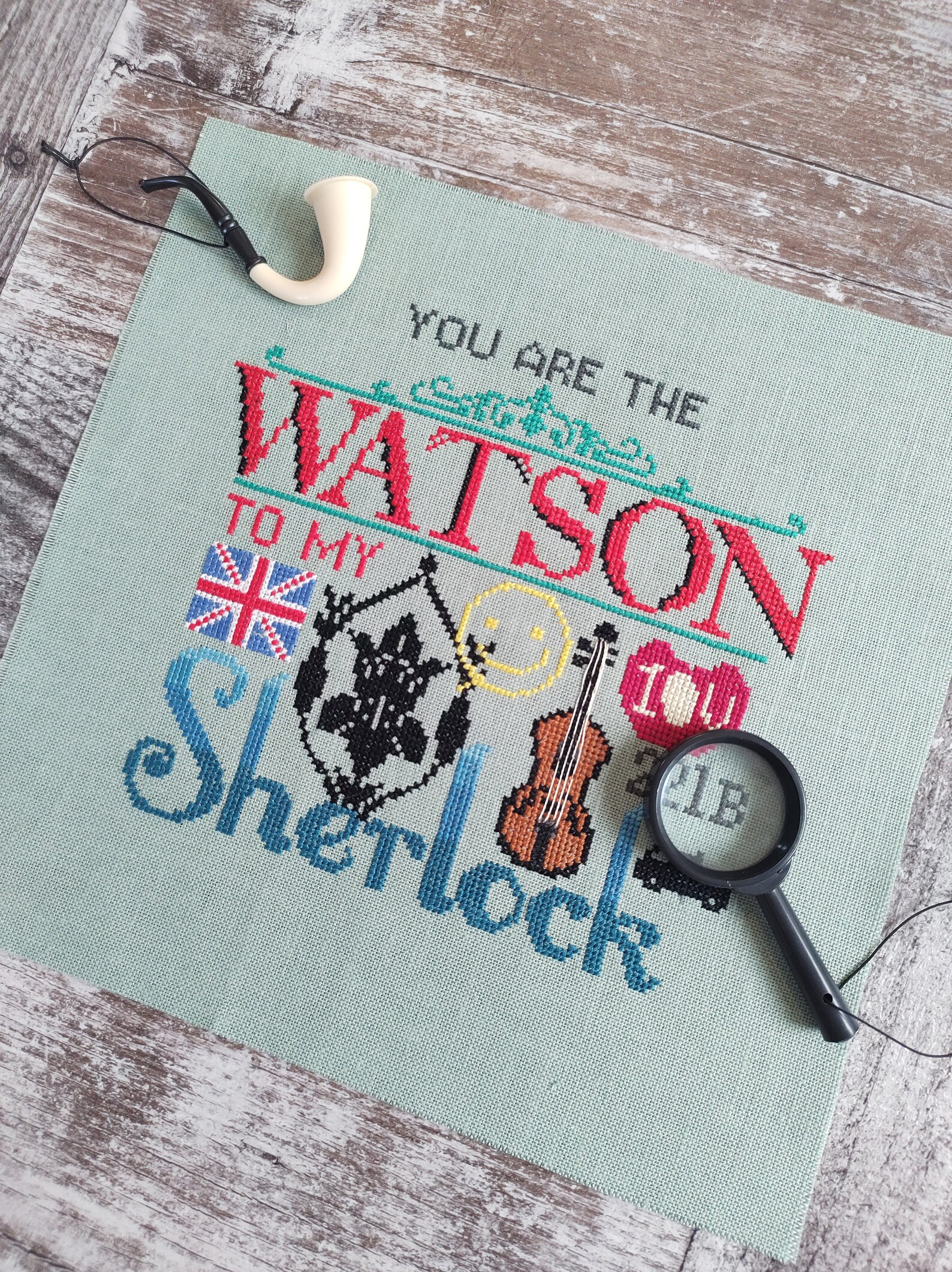 Watson and Sherlock Cross Stitch Pattern Modern Cross Stitch Pattern ...