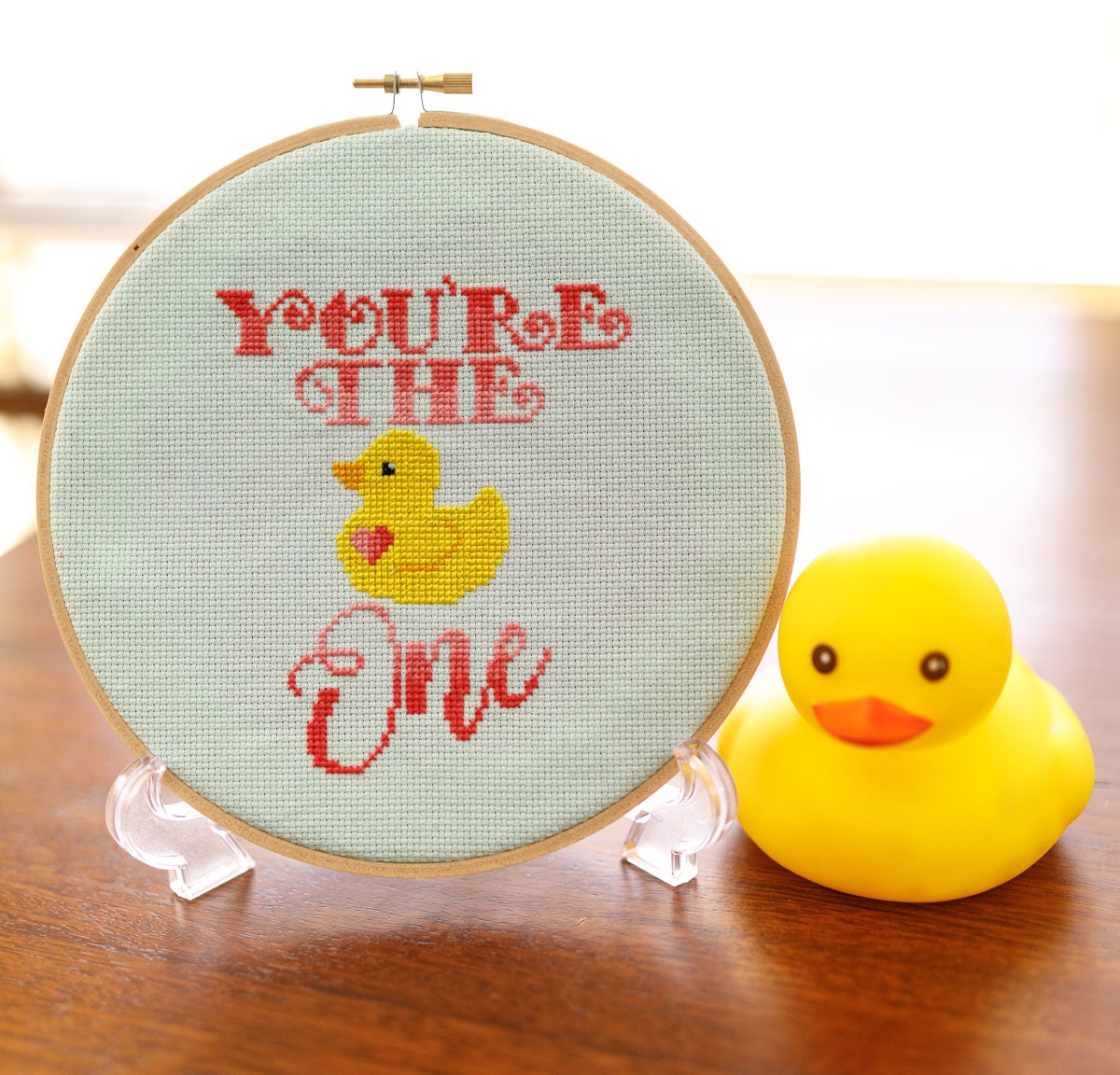You're the One Cross Stitch Pattern - Rubber Ducky Cross Stitch Pattern ...