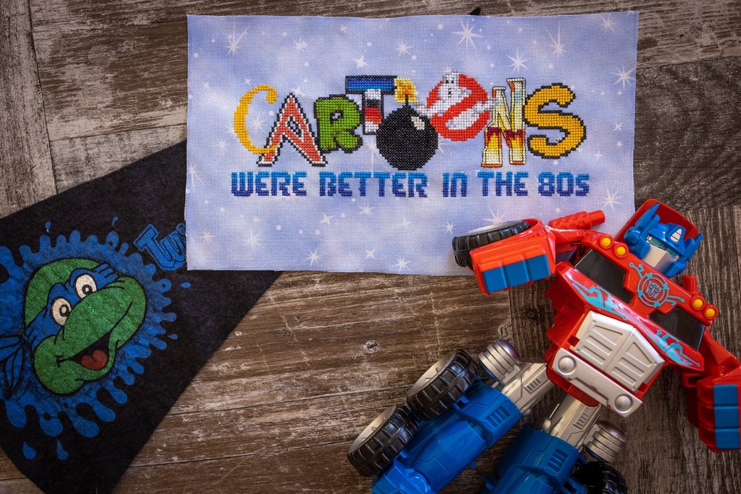 80s Cartoon Cross Stitch Pattern/ Eighties Cross Stitch Pattern ...