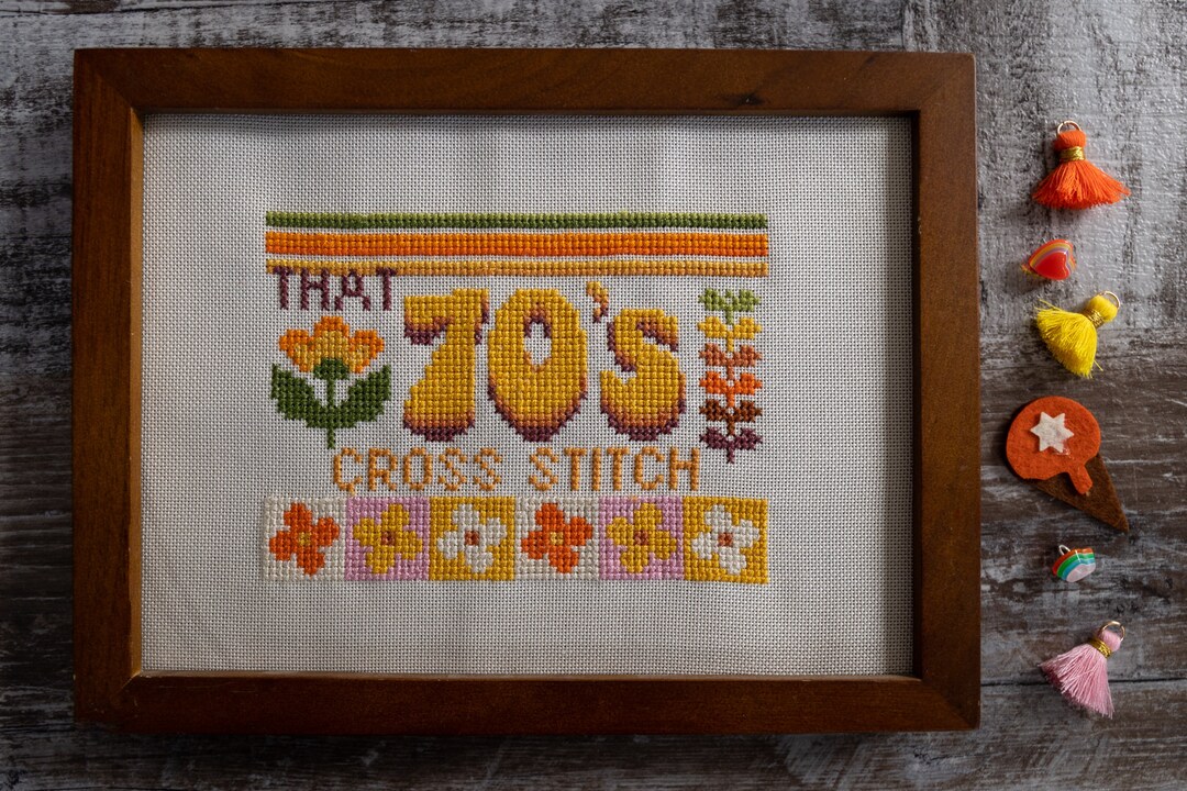 That 70s Cross Stitch Pattern - Retro but Modern Cross Stitch Pattern ...