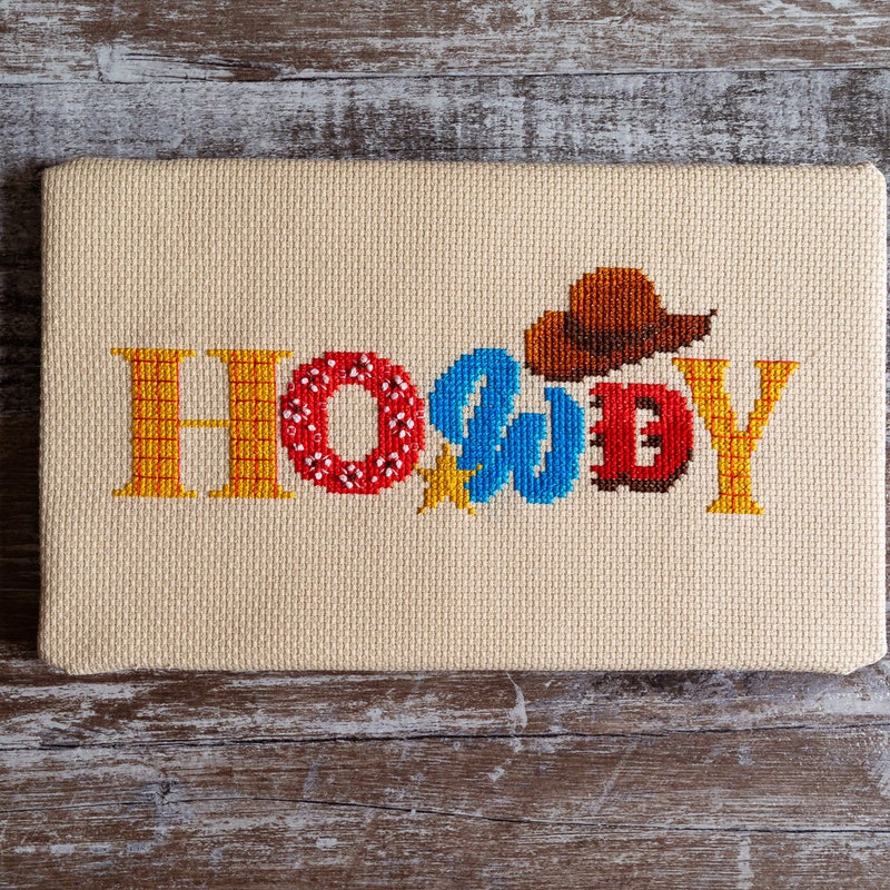 Cowboy Cross Stitch - Etsy