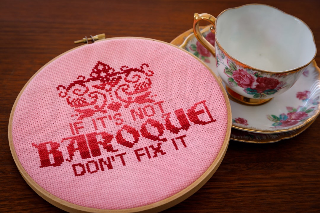 Baroque Cross Stitch Pattern - Funny Cross Stitch Pattern - Digital ...