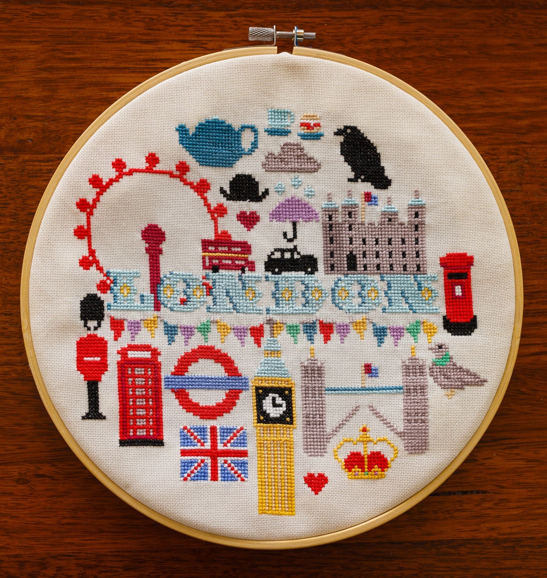 London Cross Stitch Pattern - Travel Cross Stitch Pattern - Digital ...