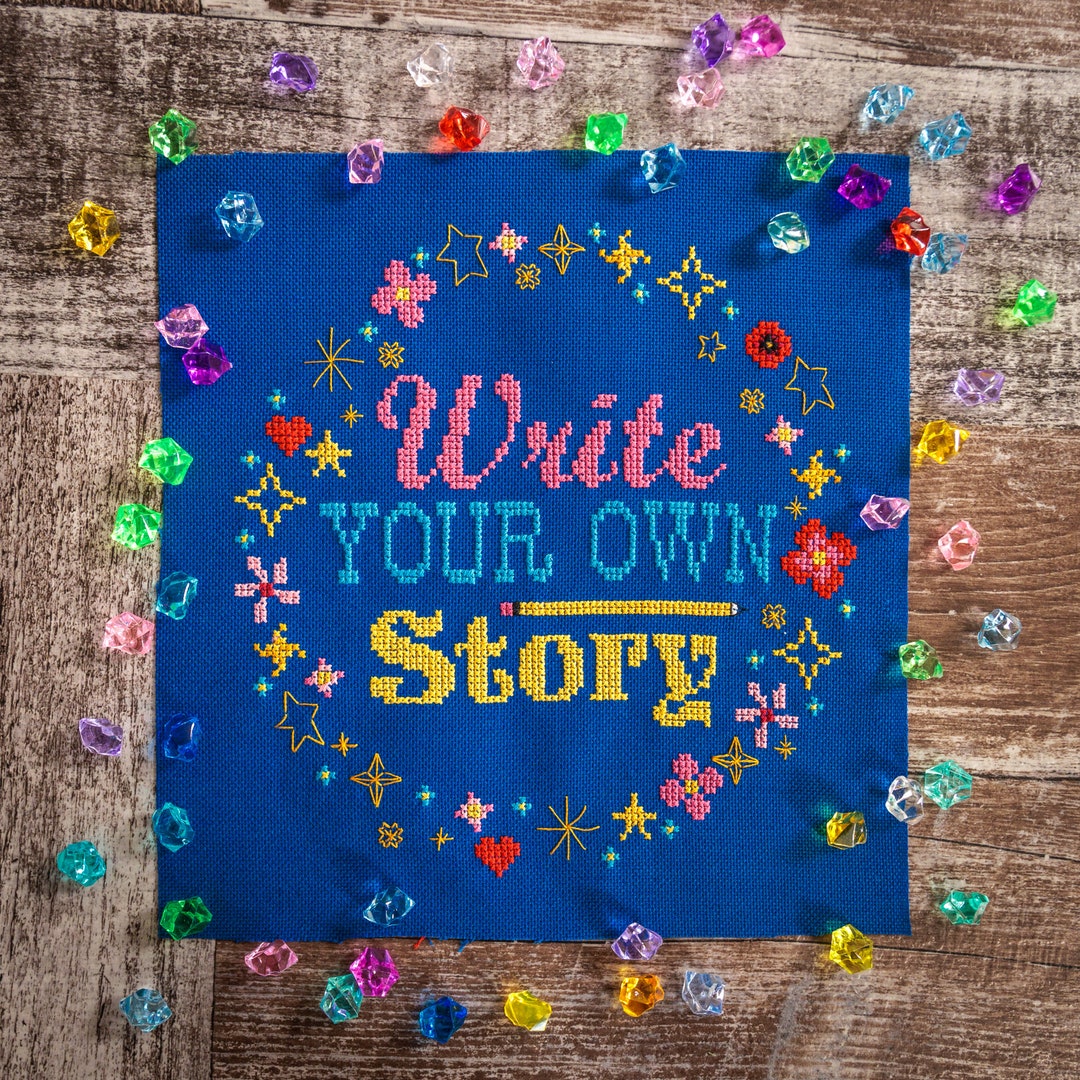 Write Your Own Story Cross Stitch - Cross Stitch Digital Pattern PDF ...