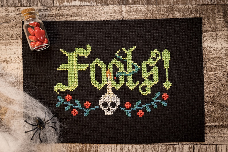 Fools! Villain Cross Stitch - Modern Cross Stitch Pattern - Spooky ...