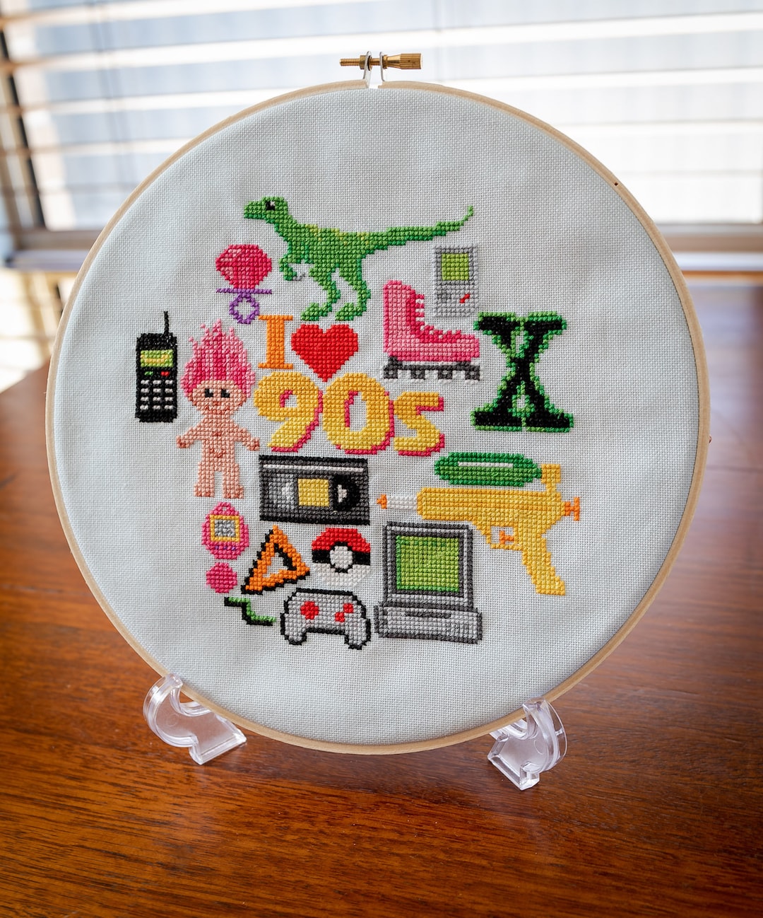 Nineties Cross Stitch Pattern - 90s Cross Stitch Pattern - Modern Cross ...