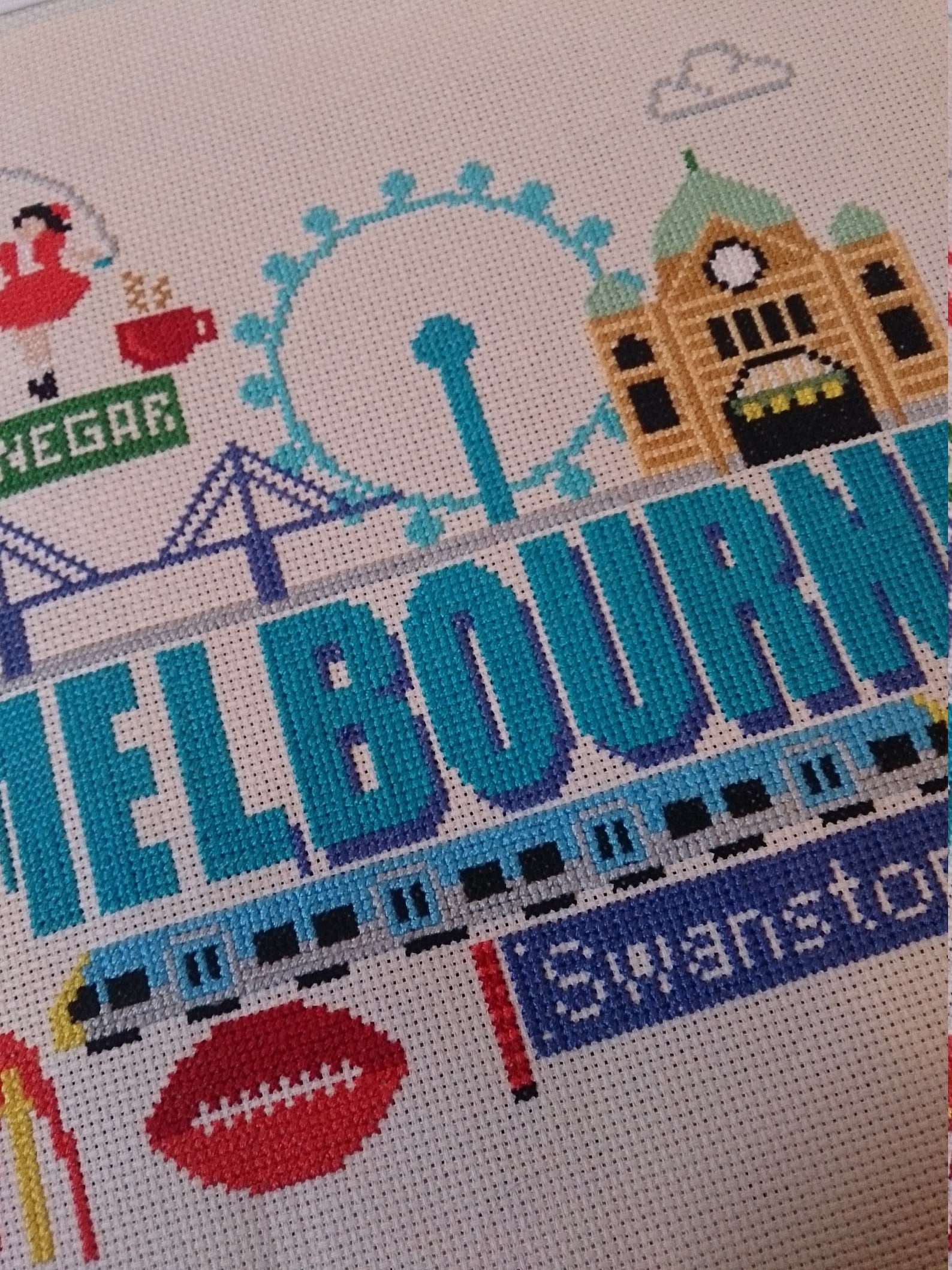Melbourne Cross Stitch Pattern - Australia Cross Stitch Pattern ...