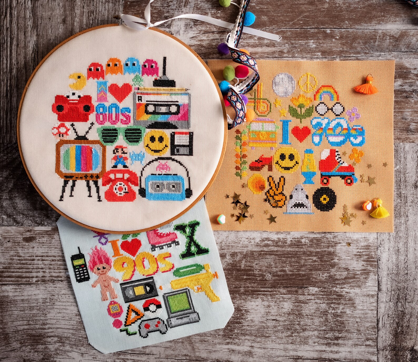 Nineties Cross Stitch Pattern - 90s Cross Stitch Pattern - Modern Cross ...