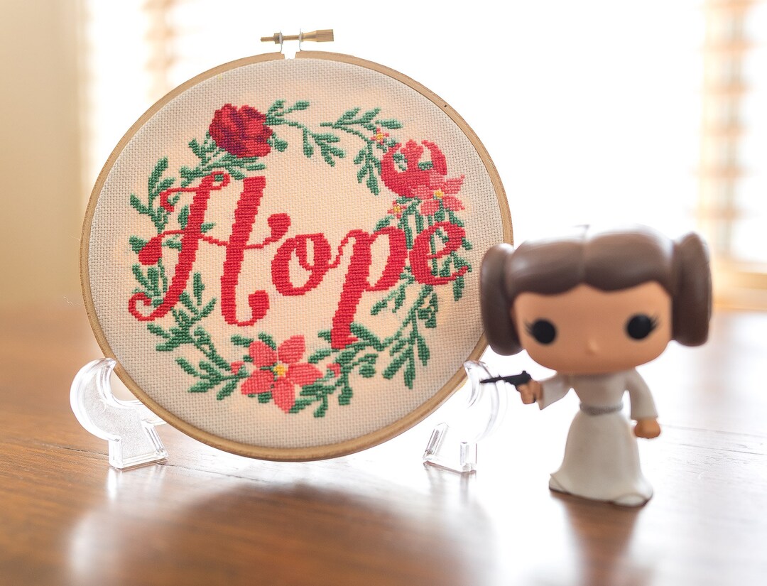 Hope Cross Stitch Pattern - Modern Cross Stitch Pattern - Princess ...