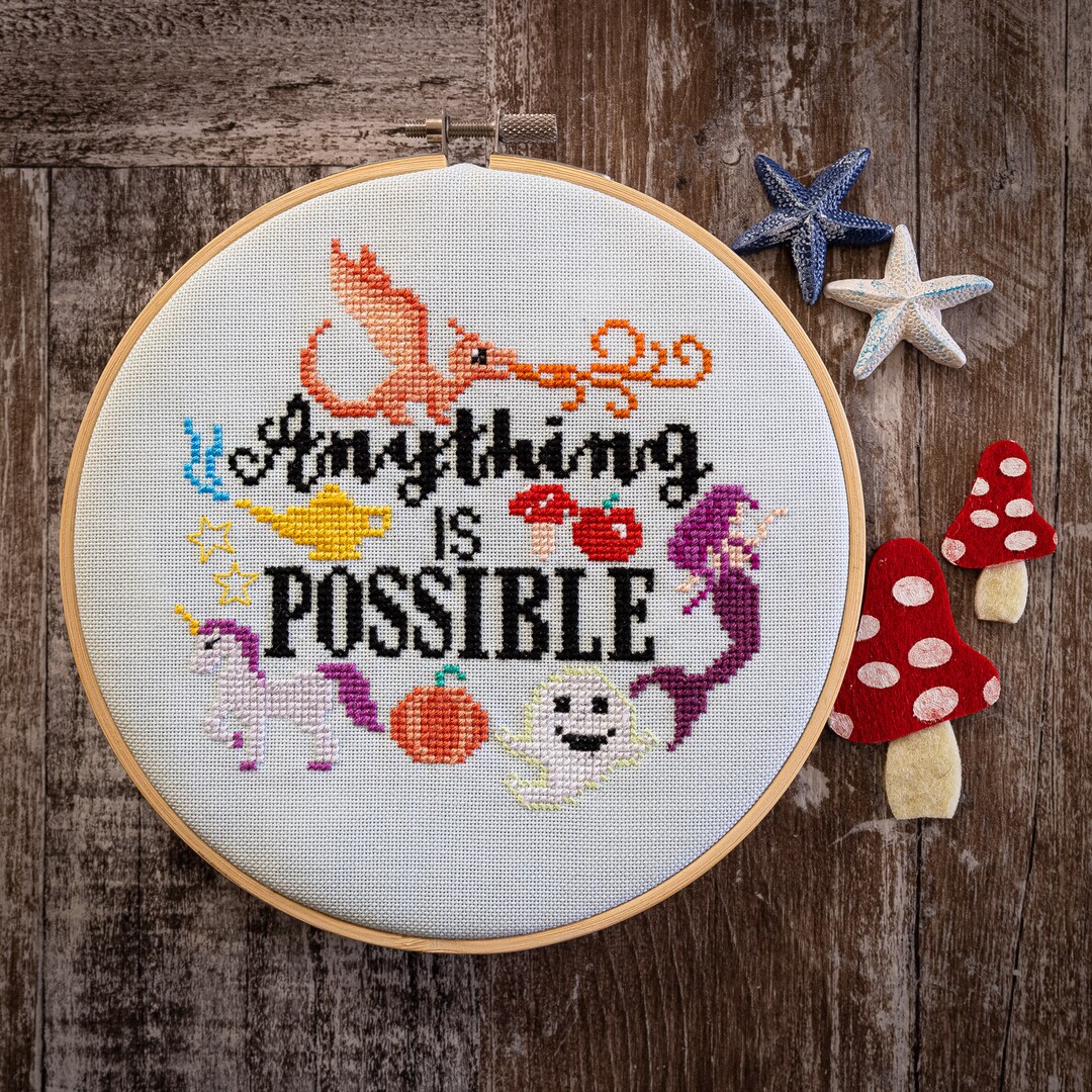 Anything is Possible Cross Stitch Pattern - Fairytale Cross Stitch ...