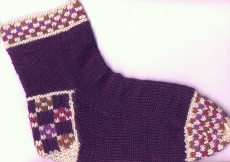 Knitting Pattern – Double Nine-patch Clog Socks, Women's DK Weight ...