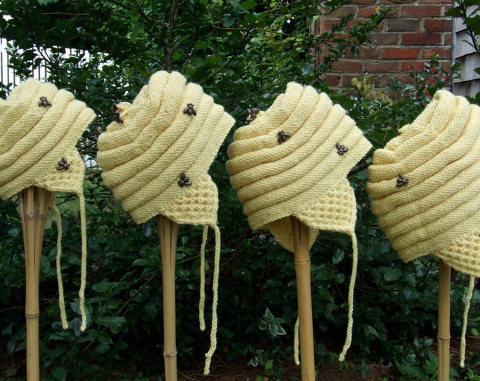 Baby Bee Hat KNITTING PATTERN / Bee Knitting Pattern / Baby Bumblebee ...