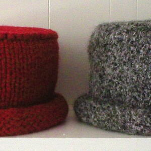 Knitting Pattern – Pillbox With Roll Brim, Knit Felted Hat Pattern ...