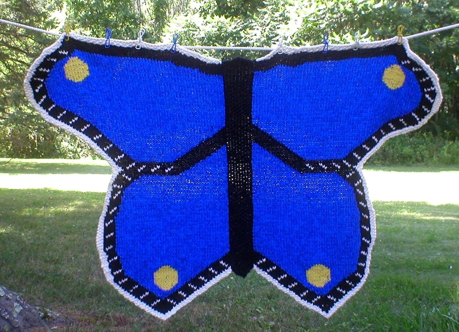 Knitting Pattern - Butterfly Baby Blanket, Knit Butterfly Baby Blanket ...