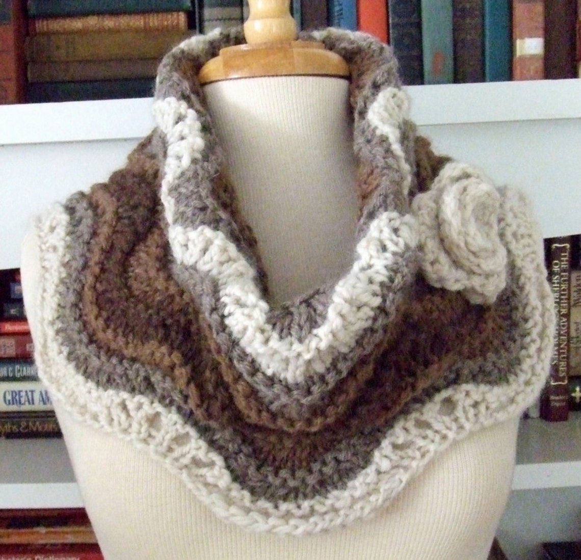 Knitting Pattern Penelope Cowl Knit Lace Cowl Neck Warmer - Etsy