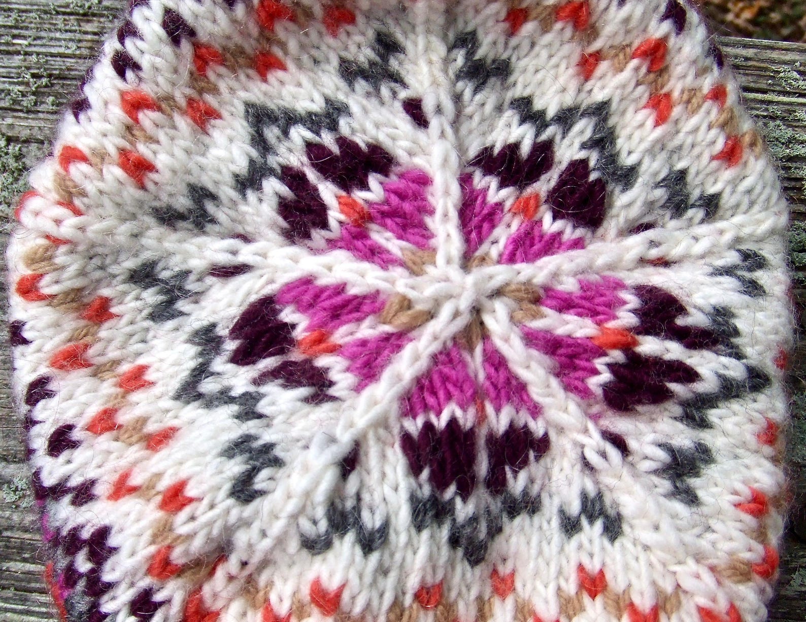 Knitting Pattern – Beach Roses Hat & Mittens, Fair Isle Women's Ladies ...