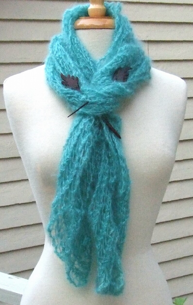 Knitting Pattern in the Loop Scarf Skinny Scarf Knit Lace - Etsy