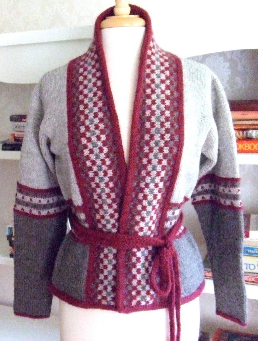 Knitting Pattern – Kimono Fana, Women's Knit Cardigan Belted Fana ...