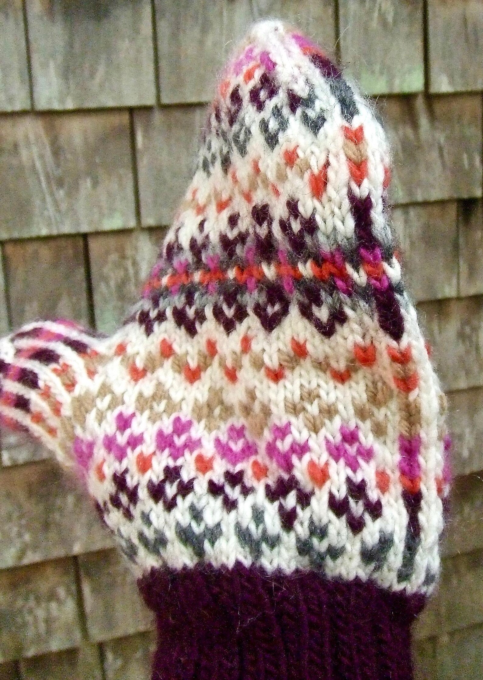 Knitting Pattern – Beach Roses Hat & Mittens, Fair Isle Women's Ladies ...
