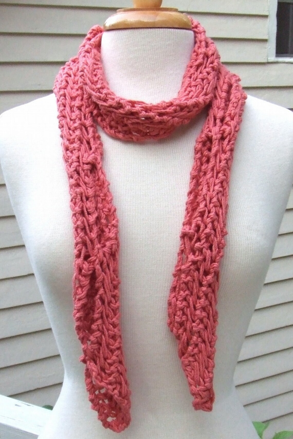 Knitting Pattern in the Loop Scarf Skinny Scarf Knit Lace - Etsy