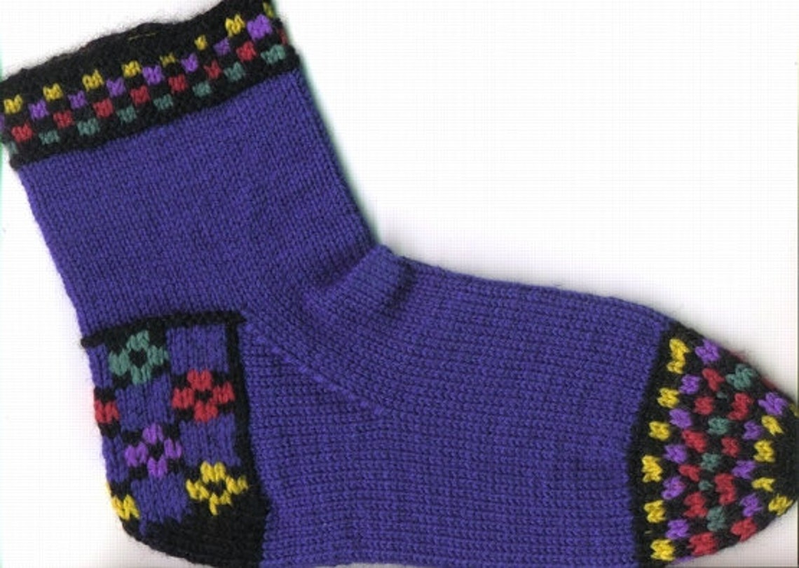 Knitting Pattern – Double Nine-patch Clog Socks, Women's DK Weight ...