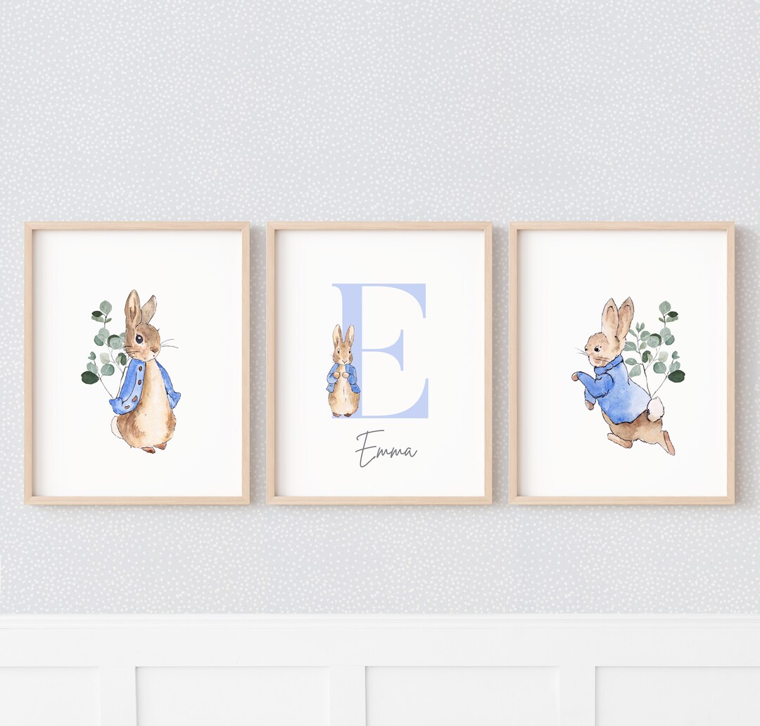 Peter Rabbit Nursery Print Peter Rabbit Wall Decor Set of 3 - Etsy