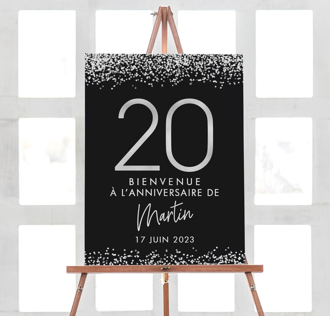 20th Birthday Decorations, Welcome Birthday Party Sign, 20th Birthday ...