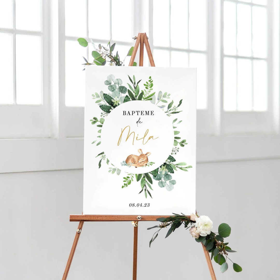 Baptism Decorations Sign, Baptism Announcement, Baptism Printable ...