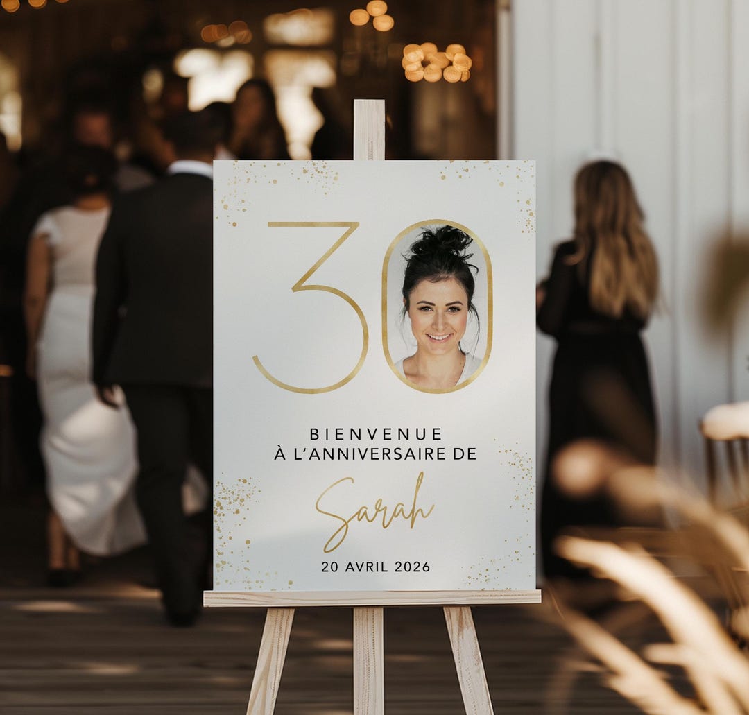 Affiche Anniversaire Personnalisée, Affiche Bienvenue Anniversaire en ...