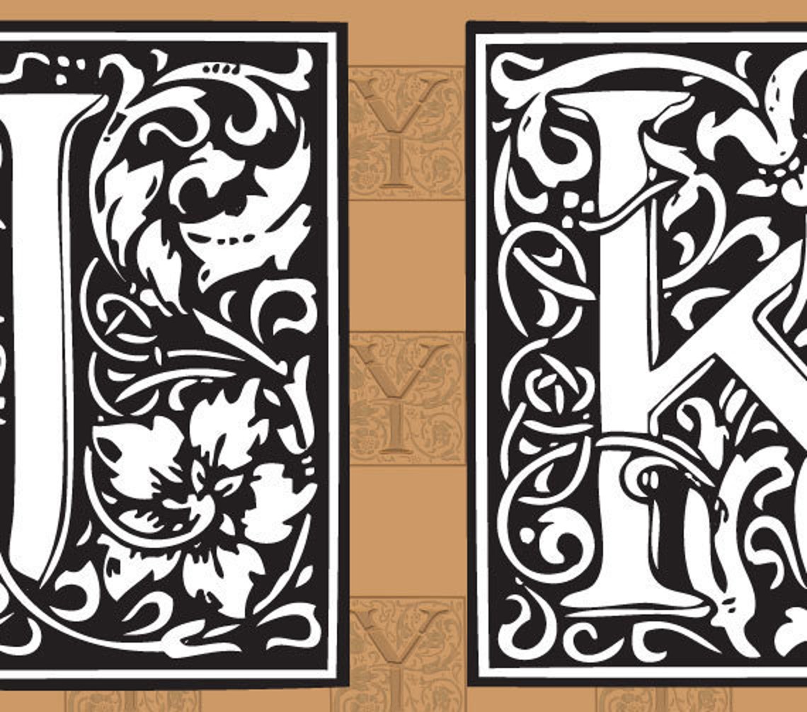 Ornamental Alphabet - Vector - Digital Vintage - Royalty-free for ...