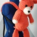 Coral Crochet Teddy Bear Backpack - Etsy