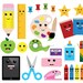 Cute Classroom Clip Art Set, PNG, SVG, VECTOR, Back to School, Office ...