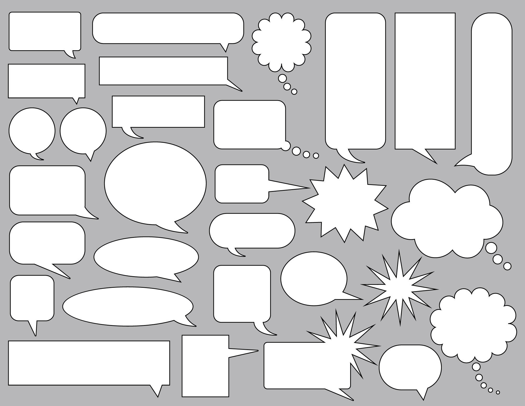 Comic Speech Bubble Clip Art, PNG, SVG, VECTOR, Comic Book Text Bubble ...