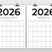 2026 Vertical 8.5 X 11 Inch Calendar Template | INSTANT DOWNLOAD ...